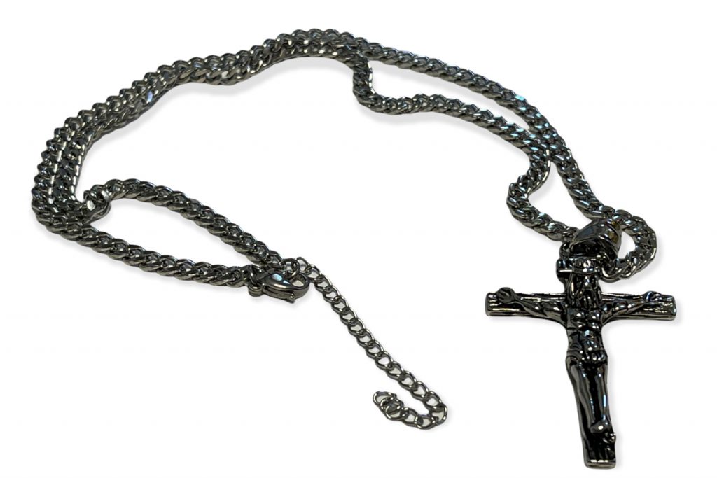 Chain and Jesus Christ cross in steel – Boutique Officielle de Notre ...